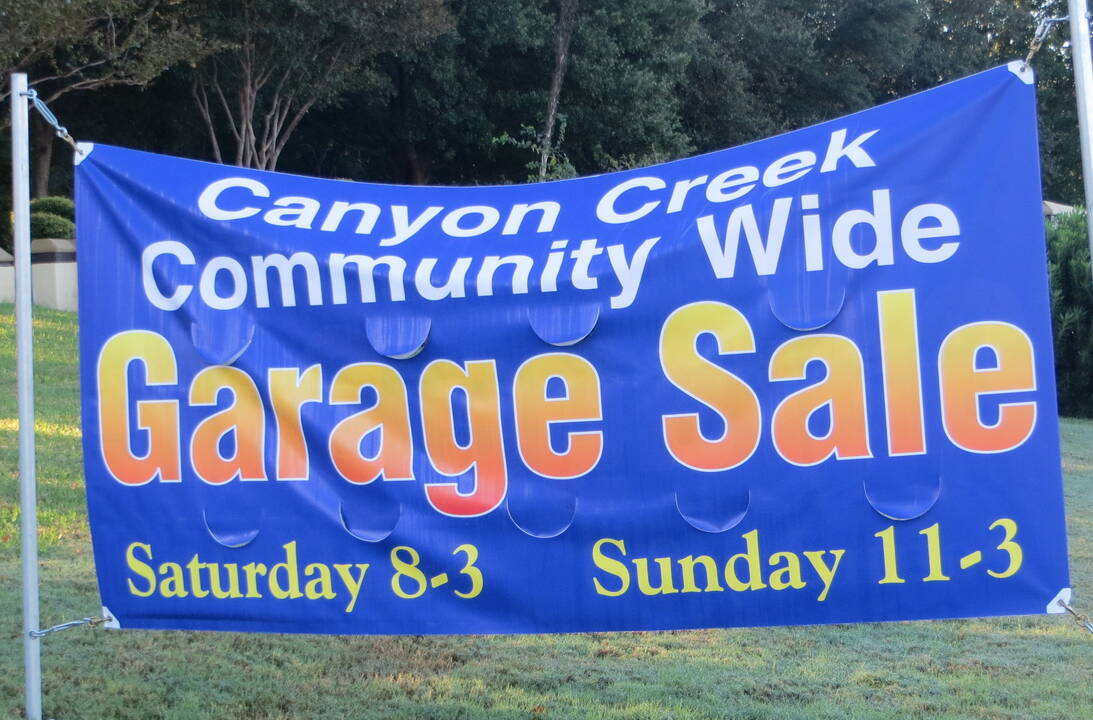 Mark Your Calendar ~ Canyon Creek Community Garage