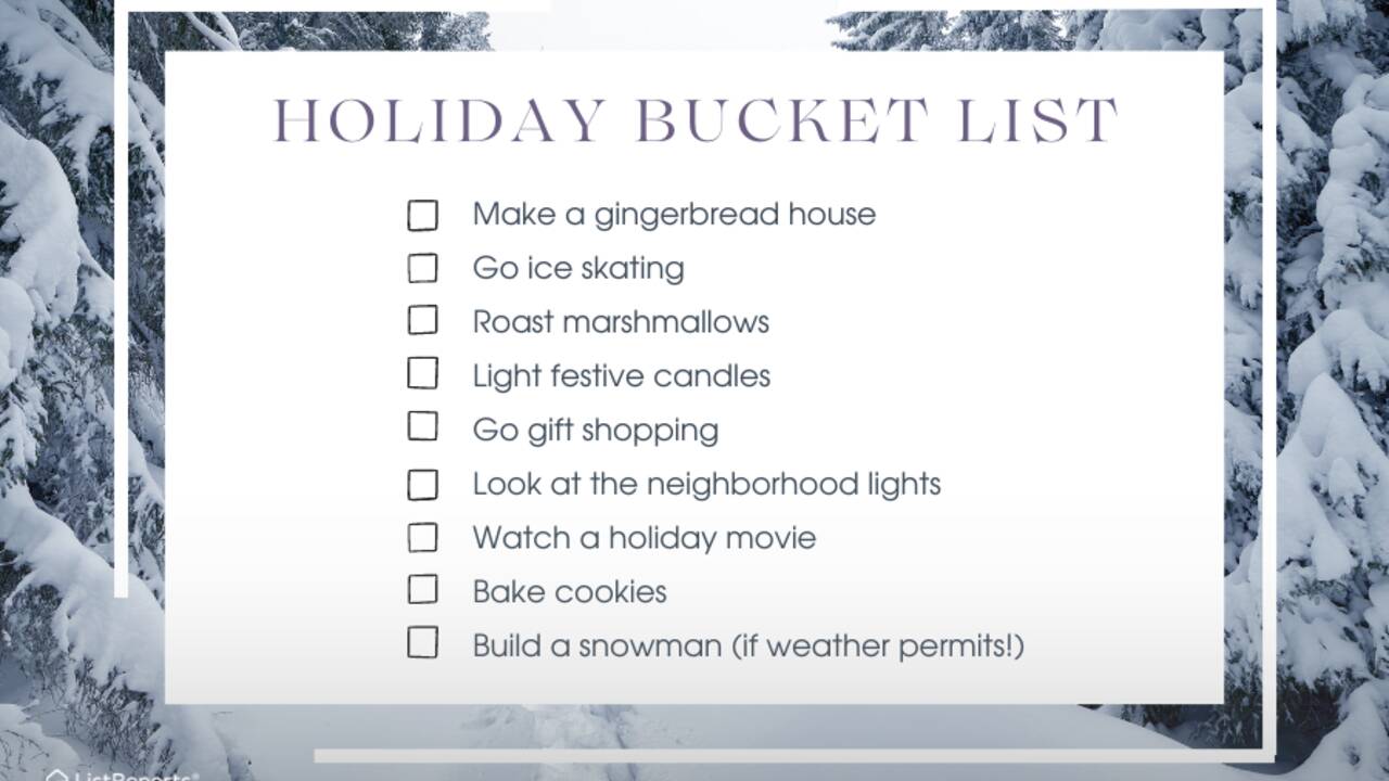Holiday Bucket List