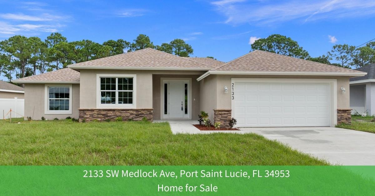 2133 SW Medlock Ave, Port Saint Lucie, FL 34953 | Home