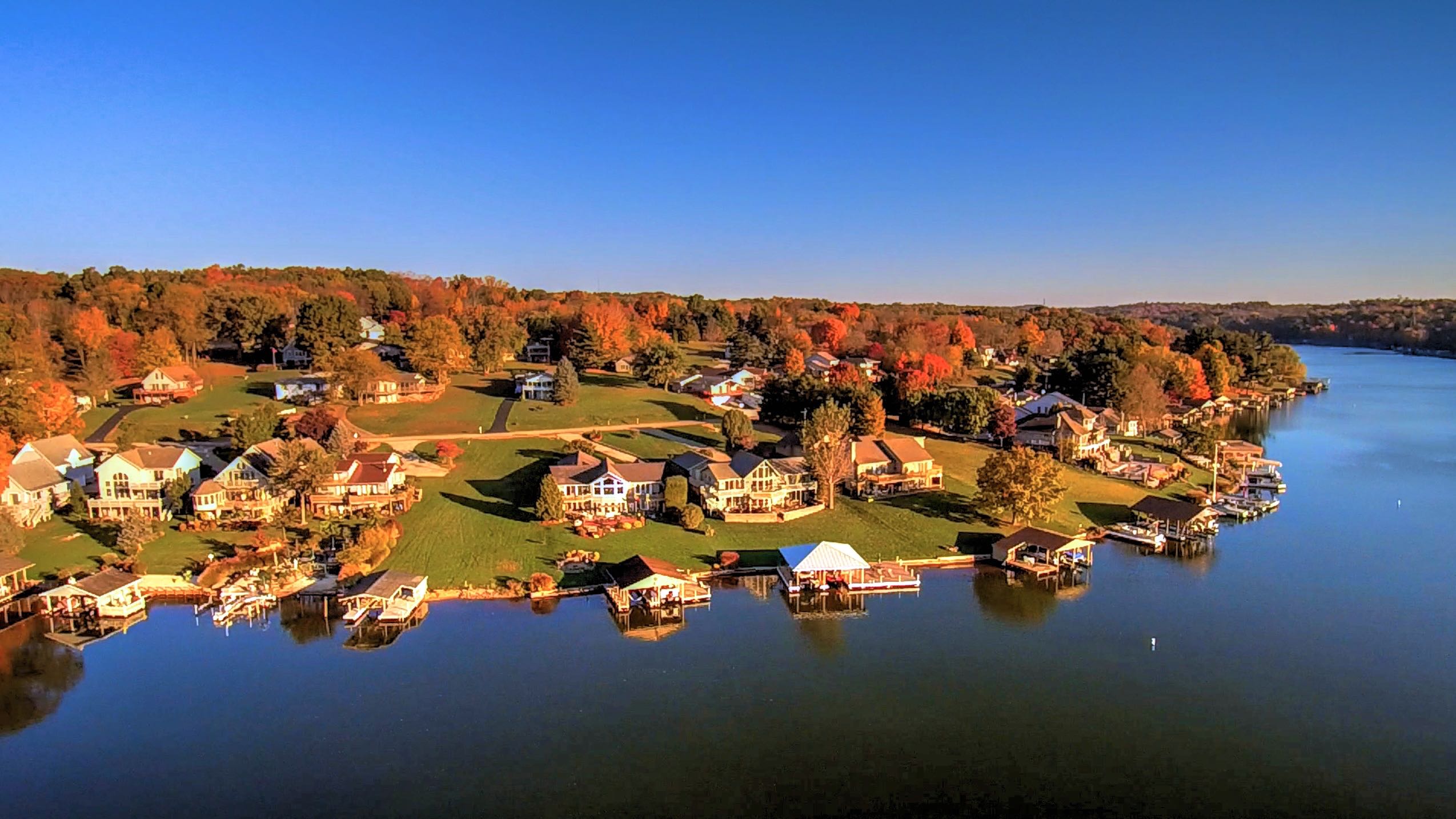 Elevated View of Apple Valley Lakefront Homes