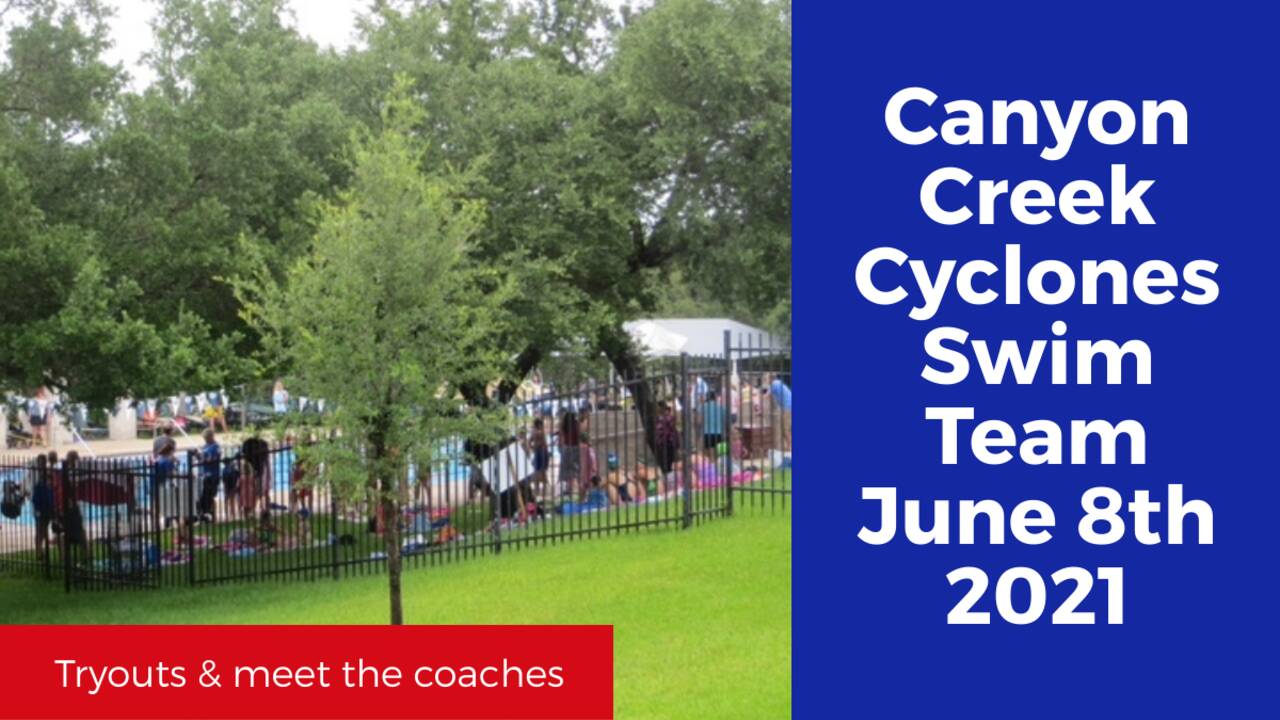 Canyon Creek Cyclones Swim Team Tryouts & Meet the Coac