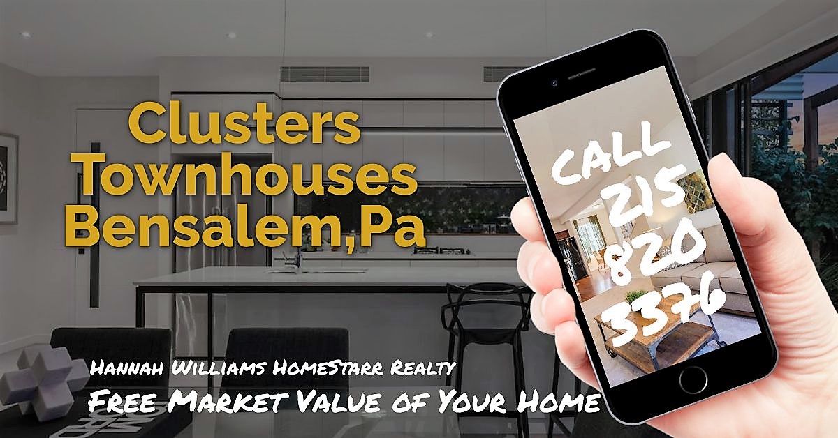 Clusters Townhouses Free Market Analysis Bensalem Penns