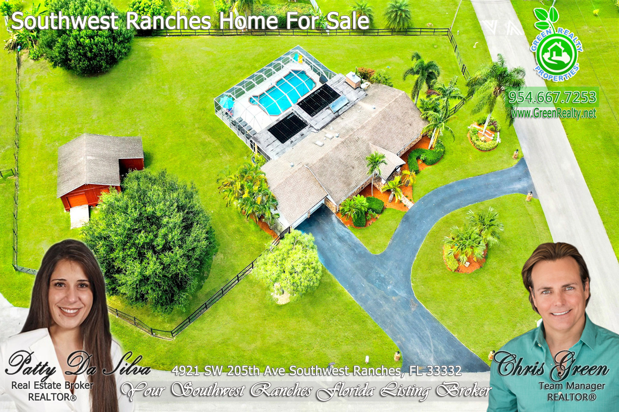 Spectacular Pool Home in Southwest Ranches For Sale