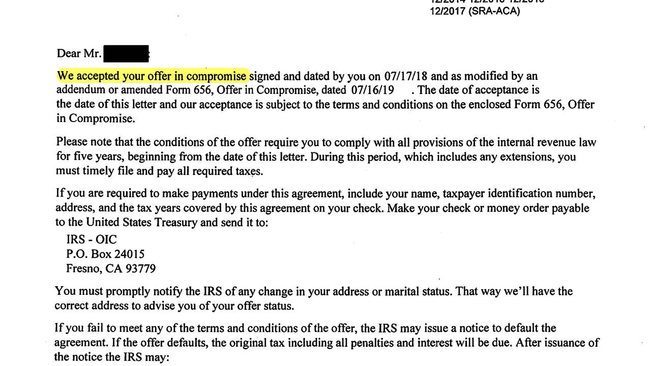 IRS Offer in Compromise Process - Orange County, CA