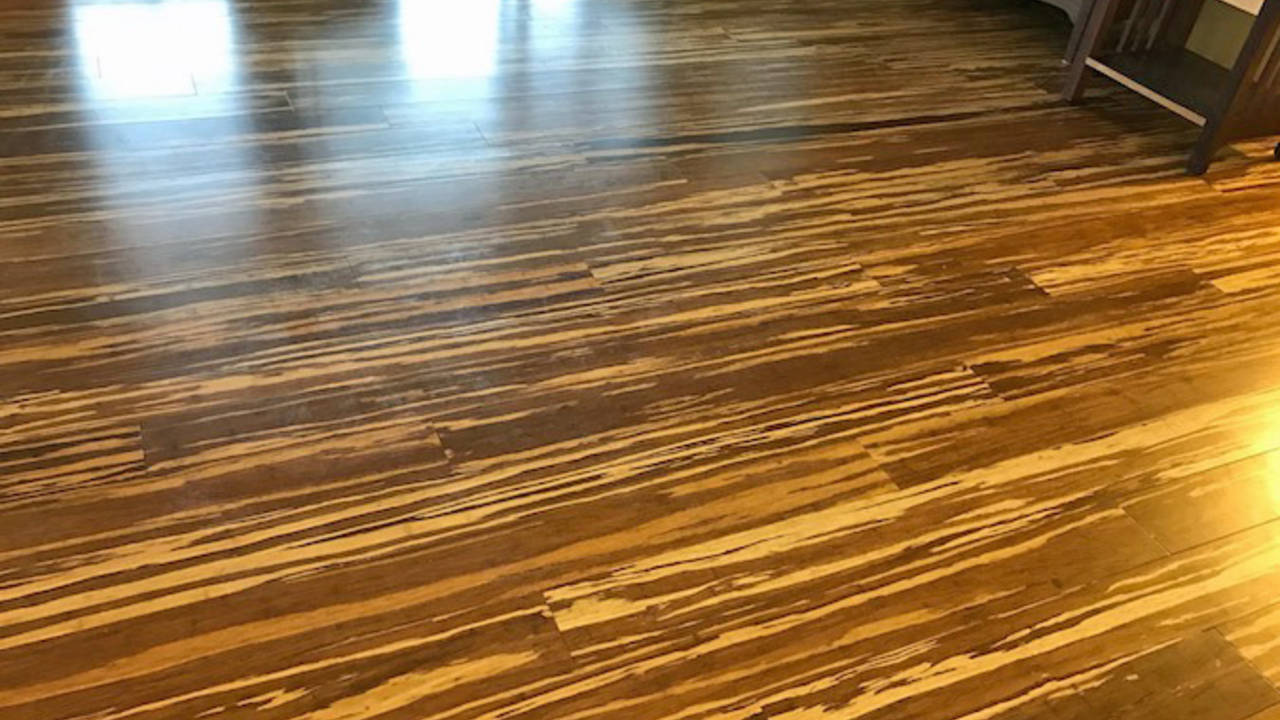 The Strand Woven Tiger Bamboo Floors Are Installed