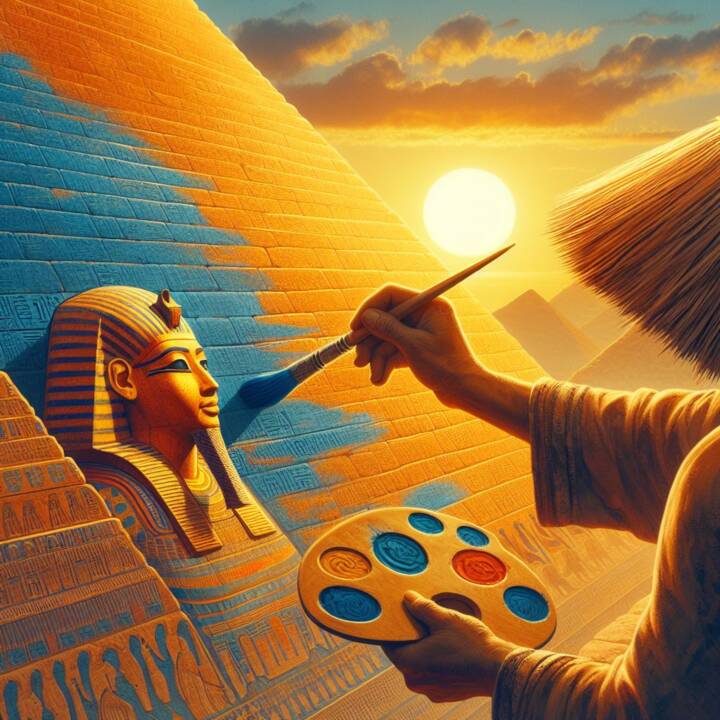 How the Egyptian Pyramids Were Once Brightly Colored