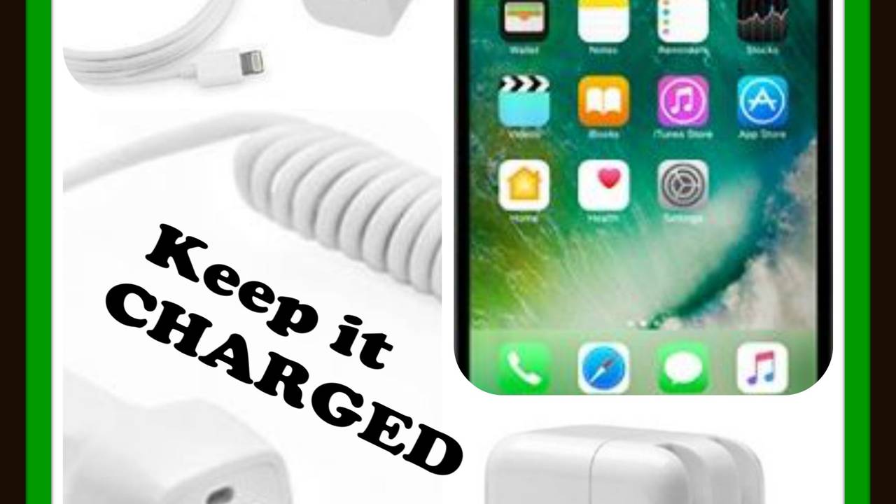 My iPhone is important, keep it charged.