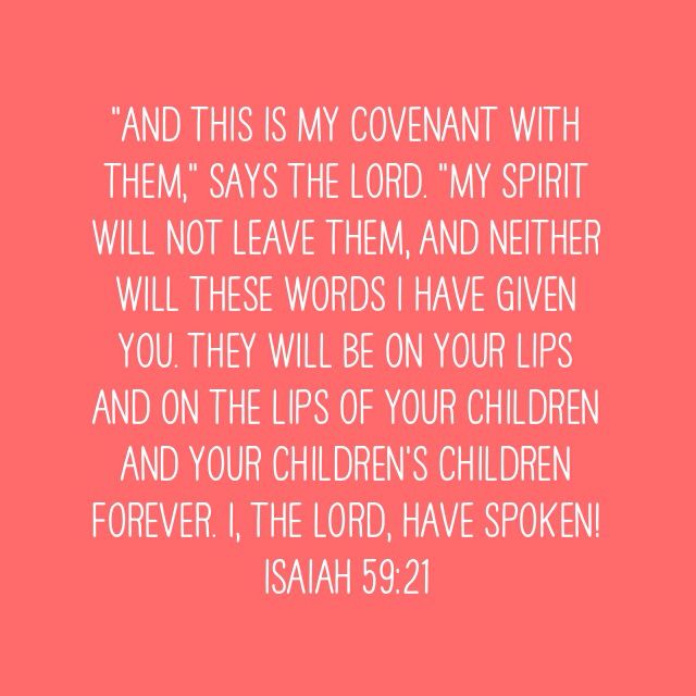 YOUR CHILDREN AND YOUR CHILDREN'S CHILDREN