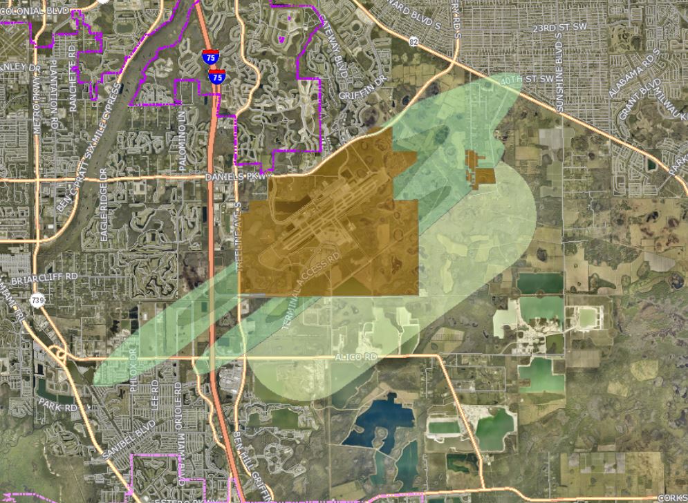 AIRPORT FLIGHT PATHS & NOISE - Fort Myers Airport - RSW