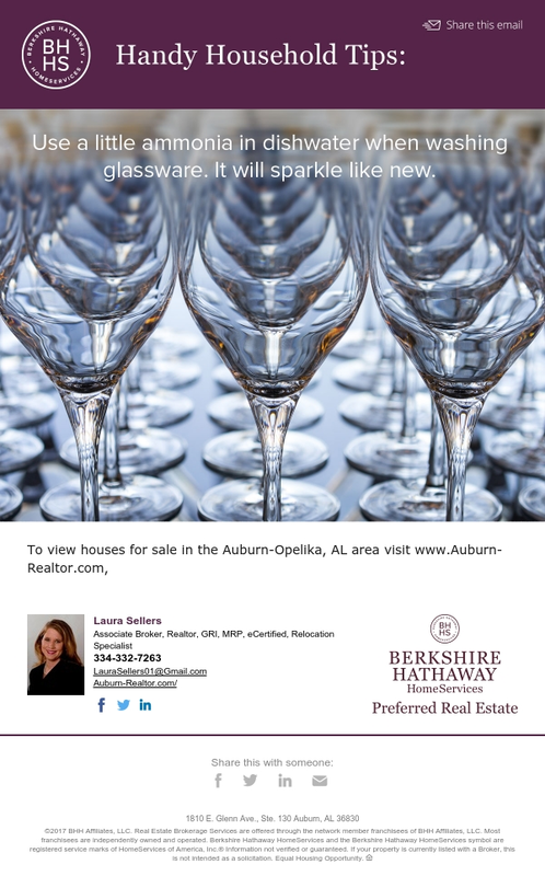 Household Tip - How to keep your glassware sparkling