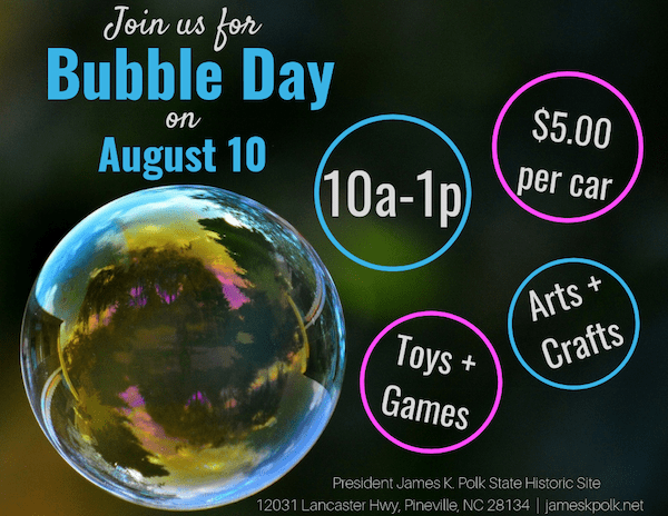 It's Bubble Day In Charlotte On Sunday, August 10th!