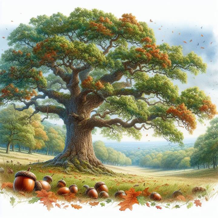 How an Oak Tree Produces 10 Million Acorns in Its Lifet