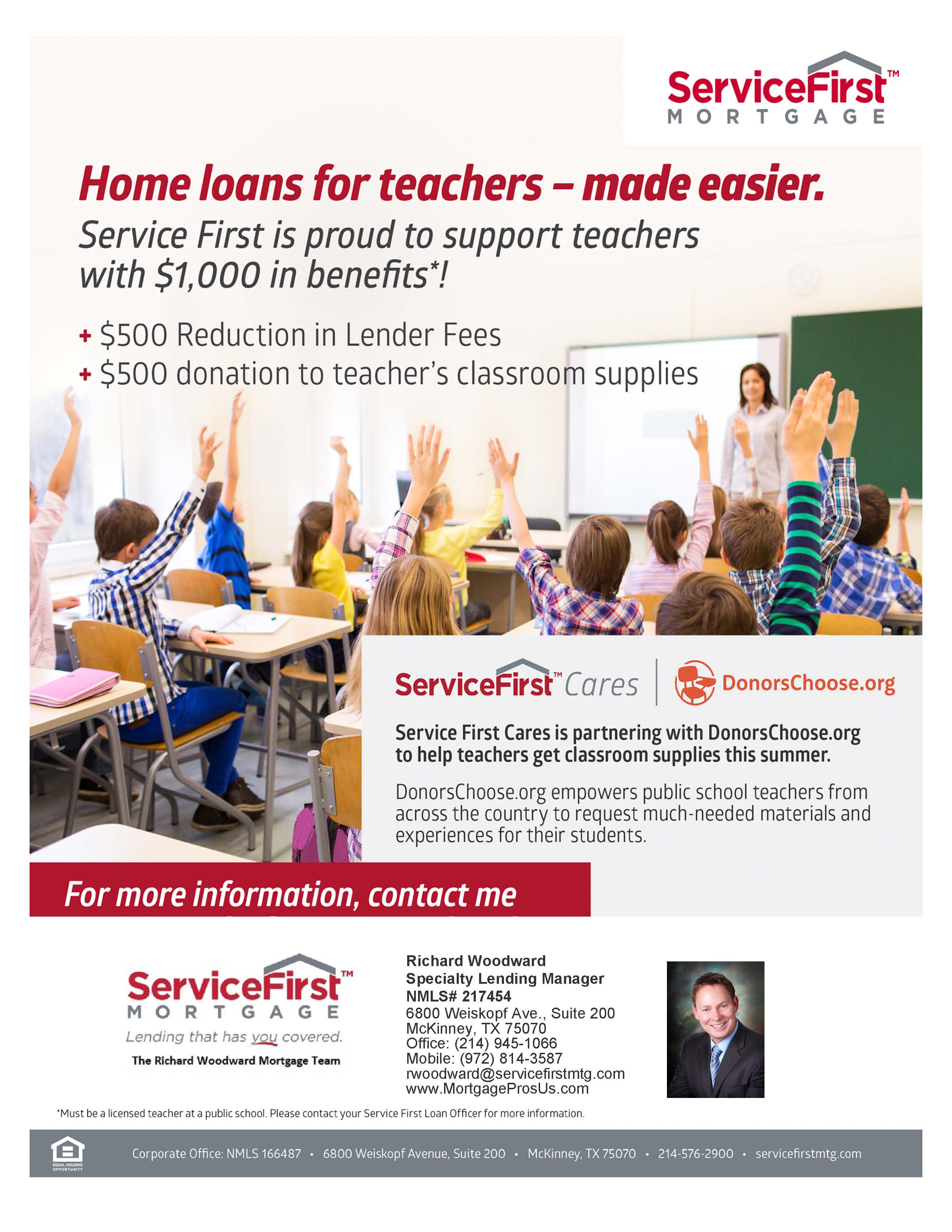 Teacher Home Loan made easier for Dallas Texas Teachers