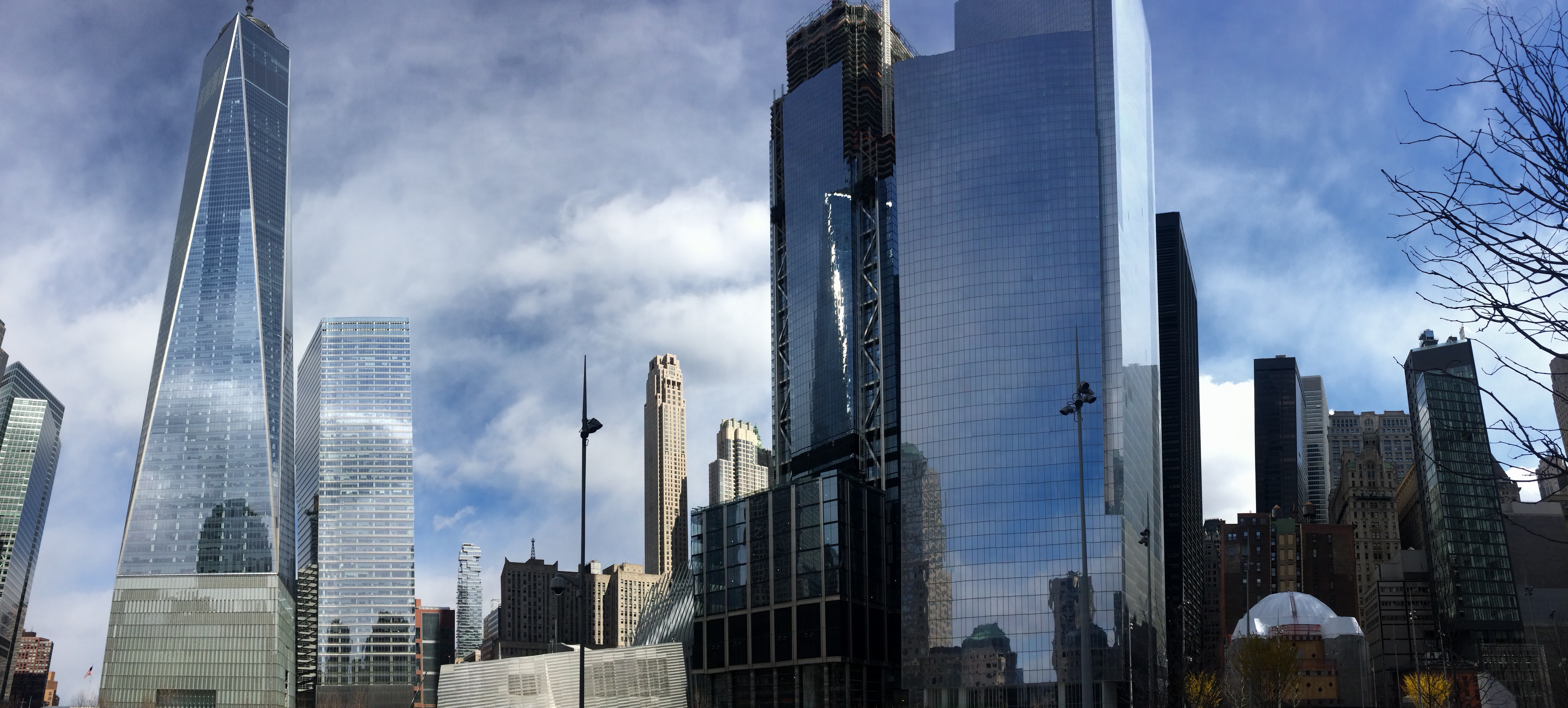 View of the Downtown Financial District in New York Cit
