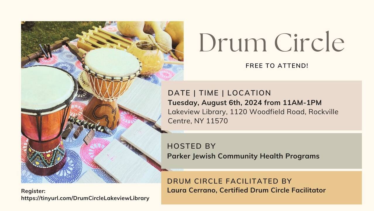 Lakeview Public Library NY Drum Circle with Laura Cerra